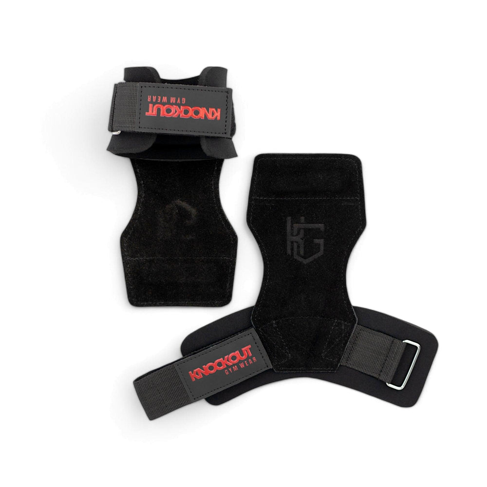 Gym Hand Grip - Leather Weightlifting Grips by Knockout