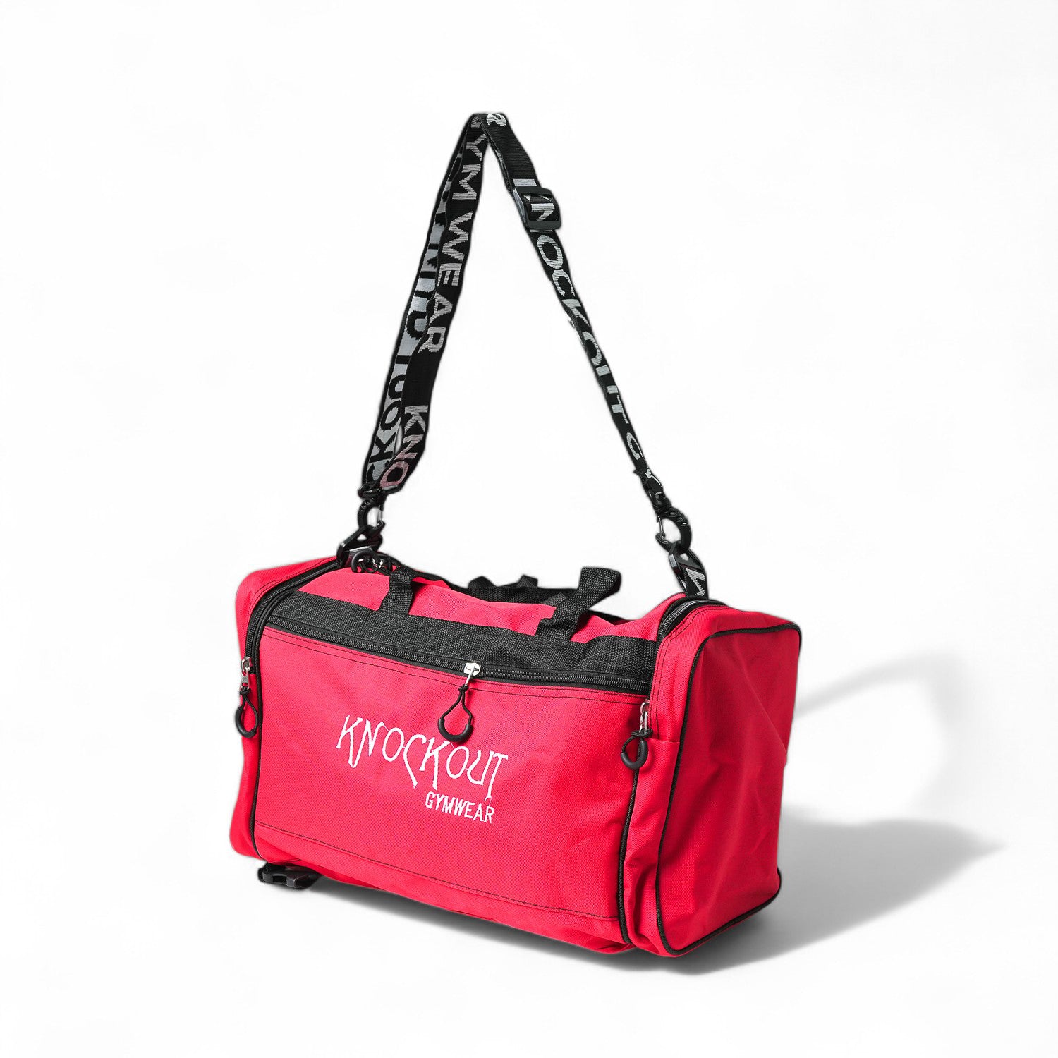 Knockout Red Big Sports Bag With Dual Strap & Shoe Pocket